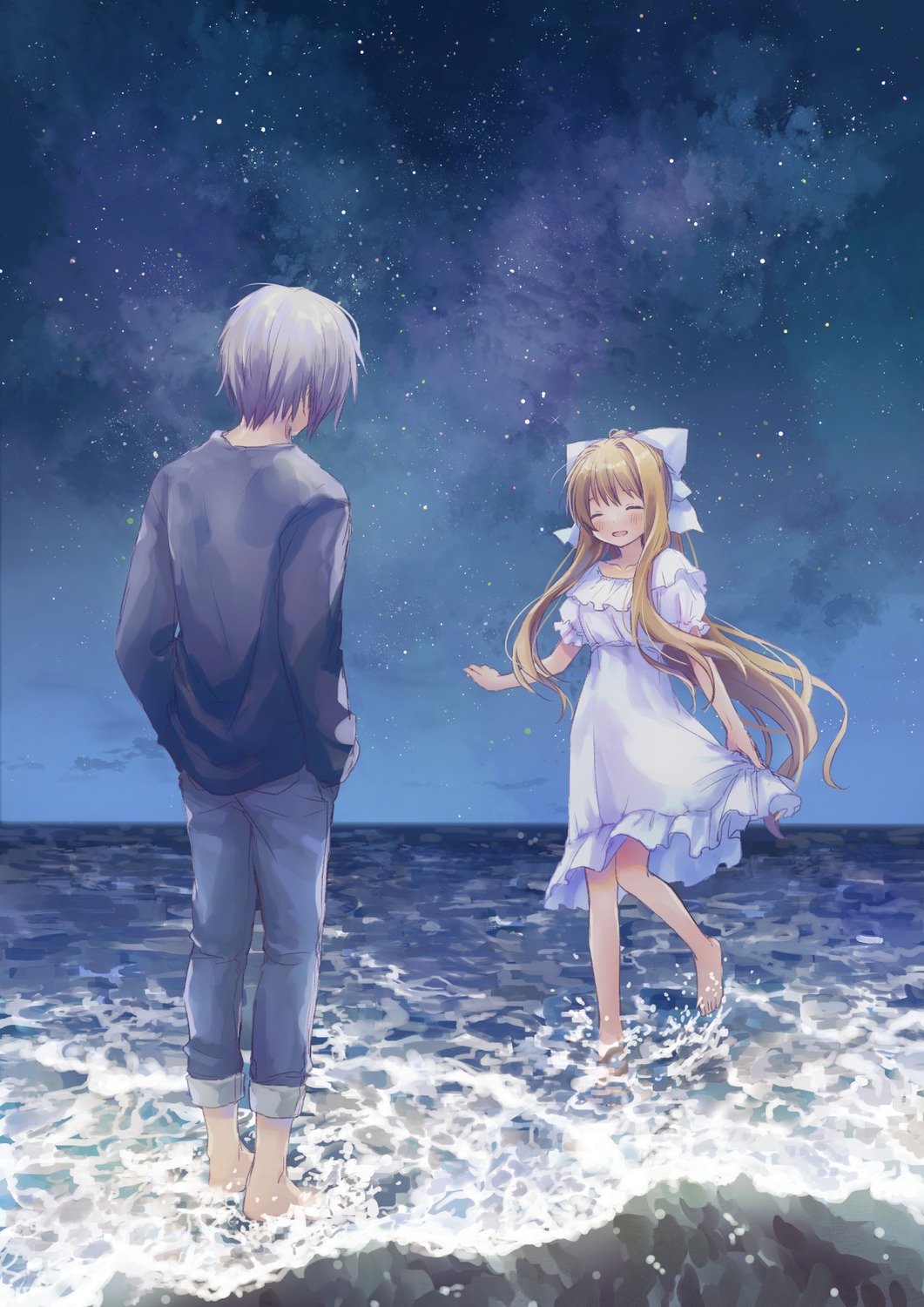 hikari (pixiv 4653742) air kamio misuzu kunisaki yukito dress wet | #1052197 | yande.re